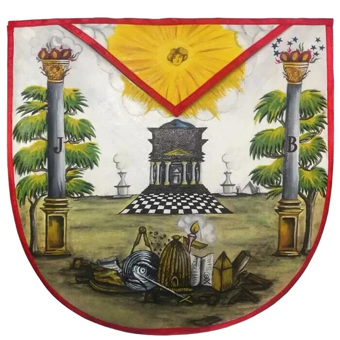 Masonic Regalia Hand Painted Masonic Apron-Unique Craftsmanship ...