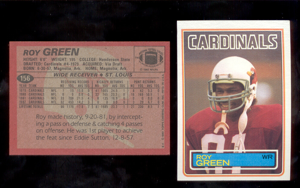 1983 Topps ROY GREEN St Louis Cardinals Rookie Card | eBay
