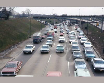 1970s I-94 or Lodge Freeway Detroit Rush Hour Traffic 8x10 Photo + FREE ...