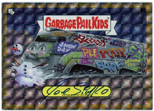 2023 Topps Garbage Pail Kids Piercing Snow Sam 1/1 FoilFractor Auto Joe ...