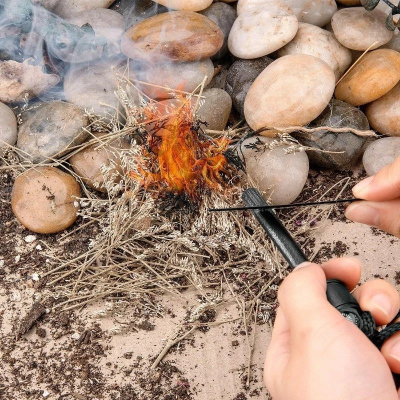 2X Fire Starter Flint Steel Striker Survival Kit Ferro Rod Camping ...