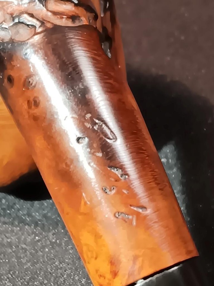 Script Signed "E.Ds'" 5 3/4" Rusticated Bent Billiard Sharp Design ...