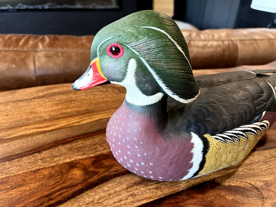 DRAKE WOOD DUCK DECOY HAND CARVED BOB GOFF - BEAUTIFUL!! | eBay