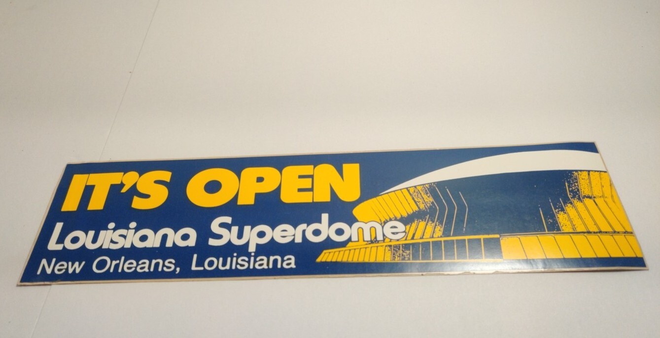 Louisiana Superdome New Orleans Saints Bumper Sticker Nos 1970s 11 1/2 ...