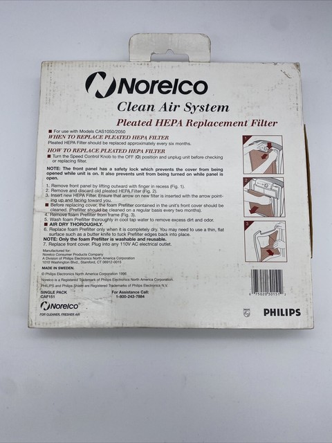 Norelco Clean Air System Replacement Filter CAF5 for sale online | eBay