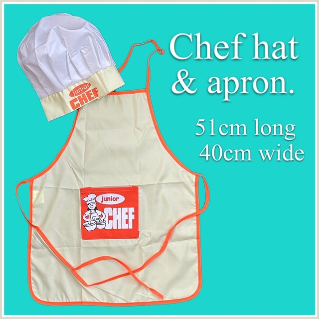 Kids Childrens Junior Chef Kit Set Cooking Apron Chefs Hat Blue Lemon ...