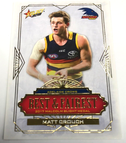 2018 SELECT AFL FOOTY STARS BEST AND FAIREST CARD BF1 MATT CROUCH ...