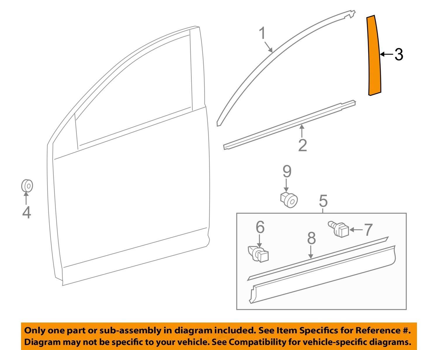 TOYOTA OEM 13-14 RAV4 Front Door-Applique Left 757560R010 for sale ...