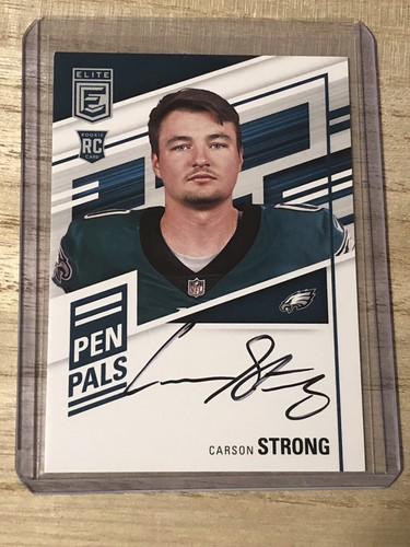 Carson Strong 2022 Elite Pen Pals #PP-CS Black Ink Philadelphia Eagles ...