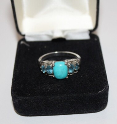 CHUCK CLEMENCY Sterling Silver Turquoise Ring Size 8.5 | eBay