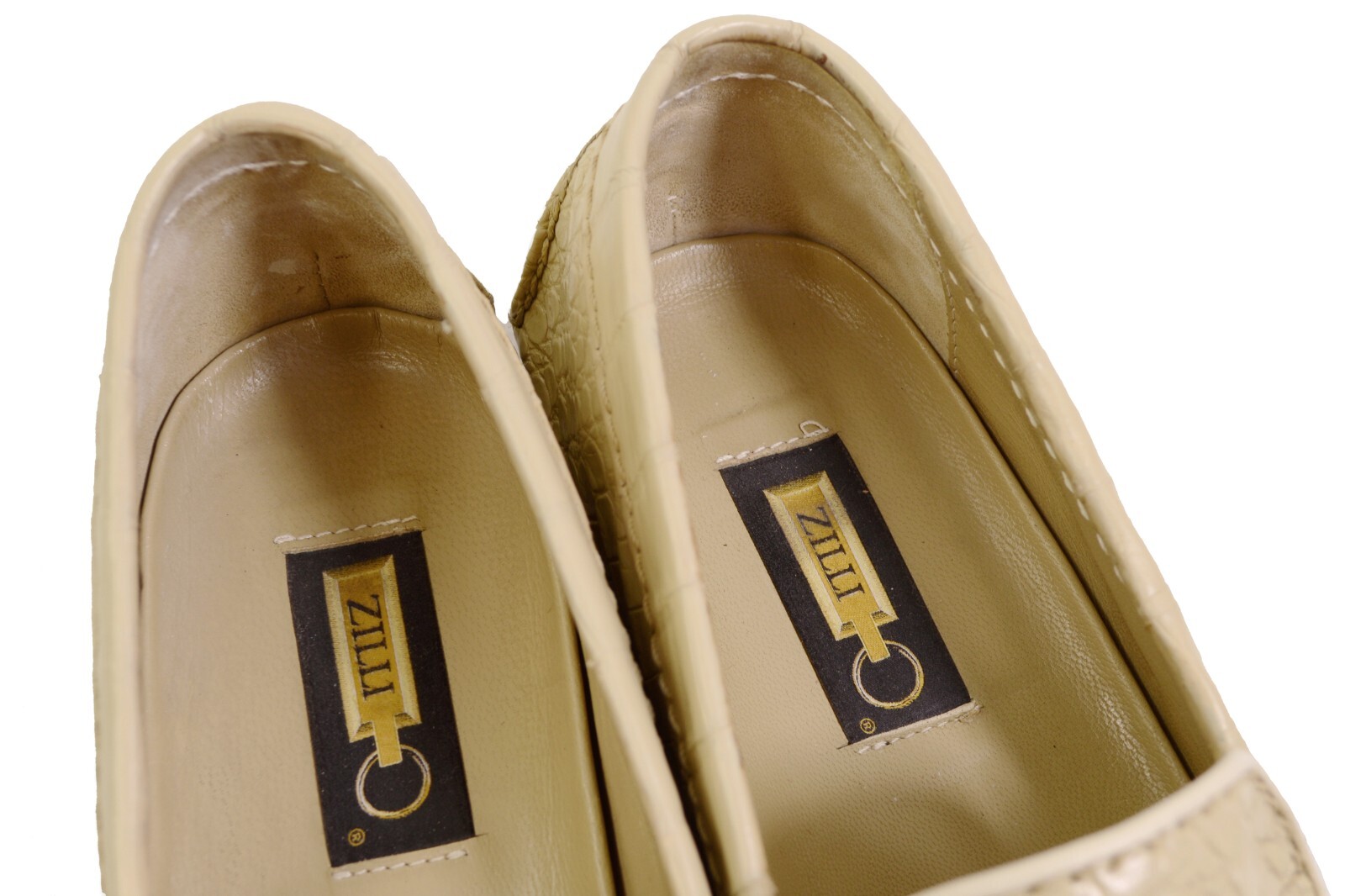 3750$ ZILLI beige Crocodile Alligator Loafer Italy UK… - Gem
