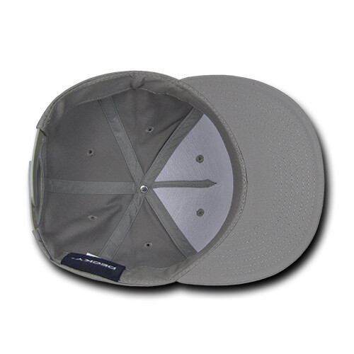 Cotton Snapback Cap - Flat Bill, Light Gray (Decky 361-LGY, New with ...