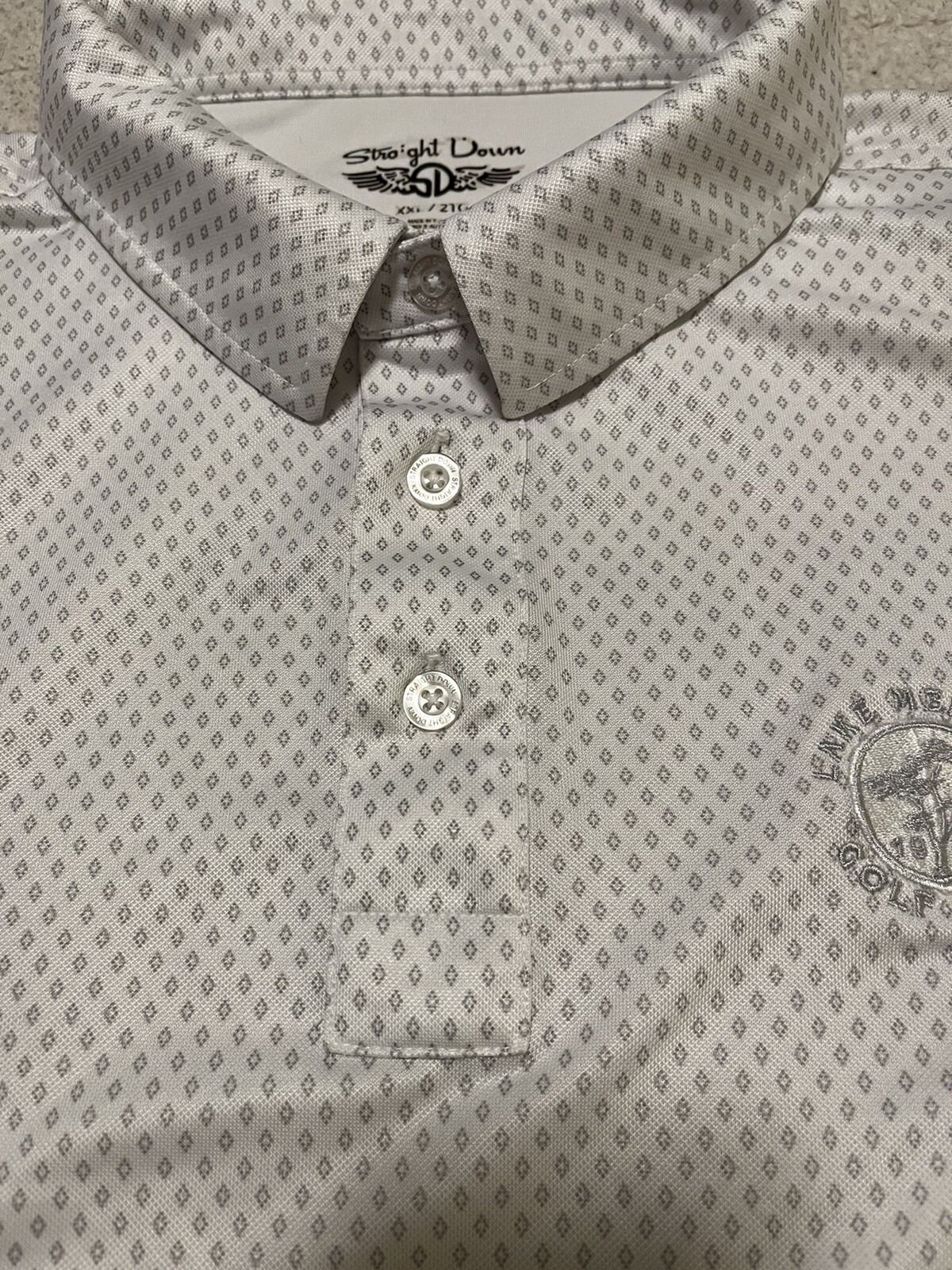 Straight Down Golf Polo Lake Merced GC Logo SZ XXL Pe… - Gem