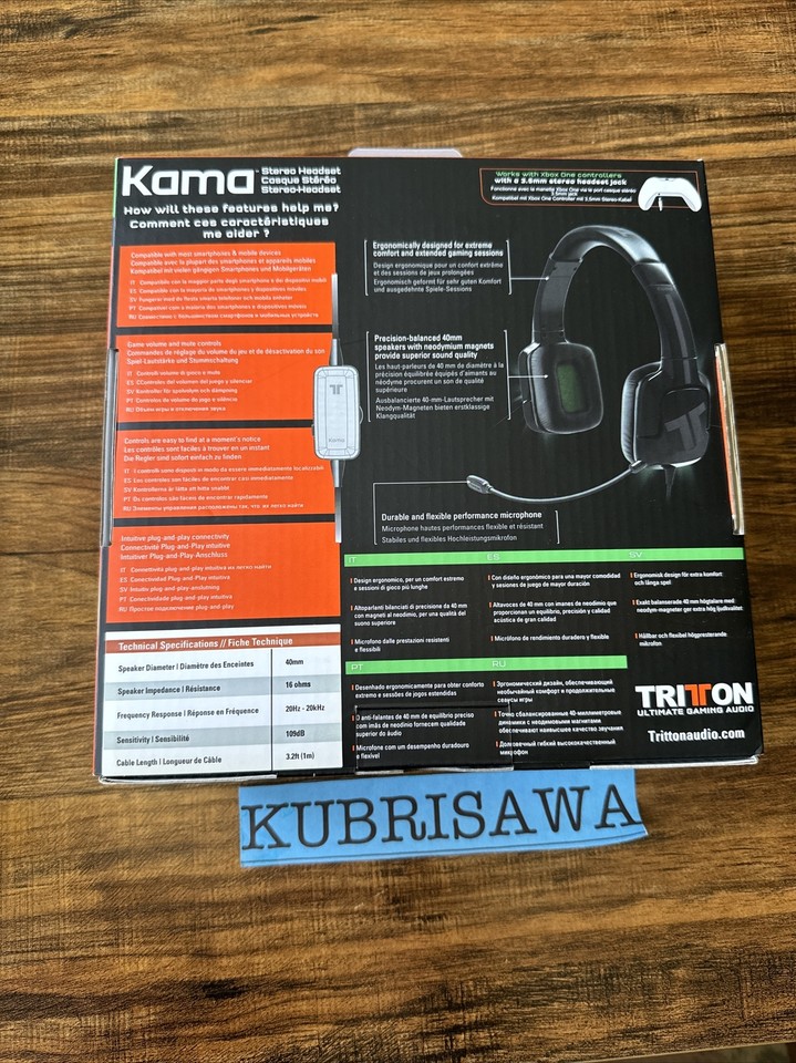 TRITTON Kama 3.5mm Stereo Gaming Headset for Xbox One & Smart Phone BRAND NEW | eBay