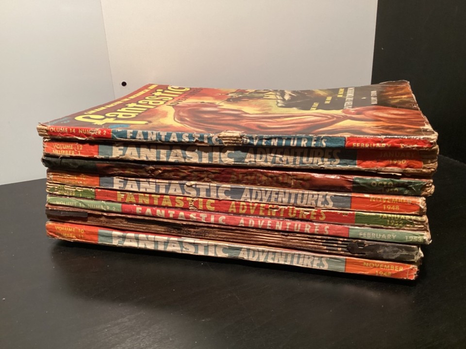 1948-1953 Lot Of 8 Issues Of Fantastic Adventures PULP MAGAZINES ...