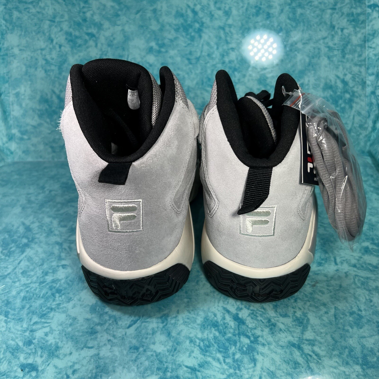 Fila MB Suede Gray Black Men’s Retro High Top Basketball Shoes Sneakers ...