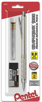 Pentel GraphGear 1000 Mechanical Pencil Chrome & Yellow 0.9mm NEW | eBay