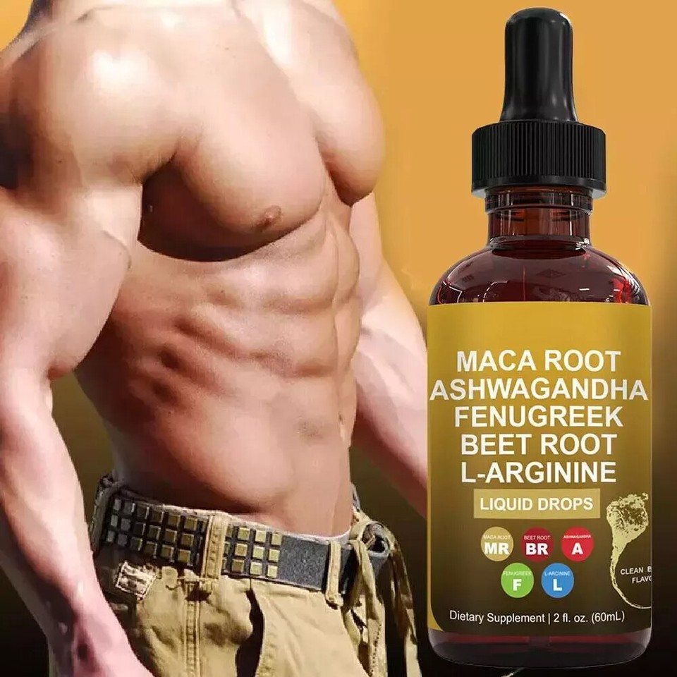 1-5X Maca Root Drops-Maca Root Ashwagandha Fenugreek Beet Root L ...