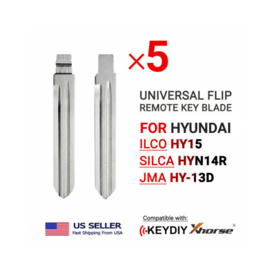 5x Flip Remote Key Blades for Xhorse and Keydiy For Hyundai HY15 HYN14R ...