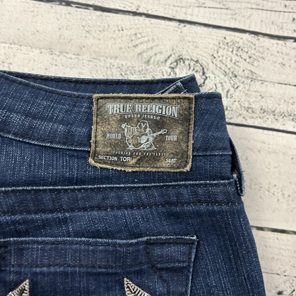 True Religion Tori Boot Dark Wash Denim Blue Jean's Women's 30 | eBay UK