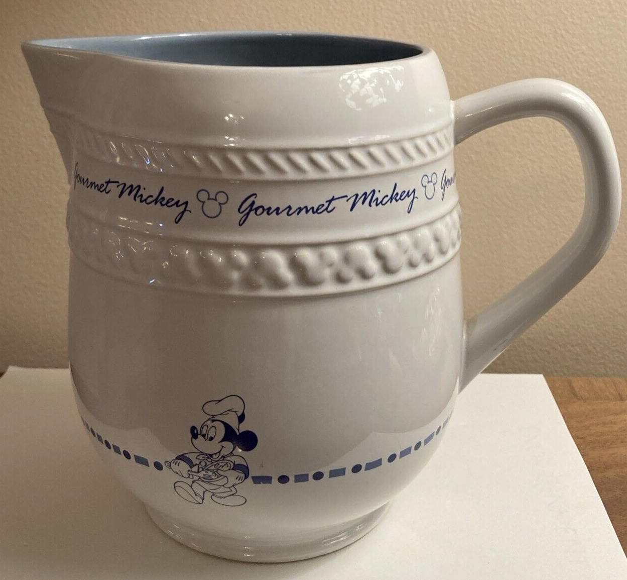 Disney Gourmet Mickey Mouse Pitcher Blue EUC | eBay