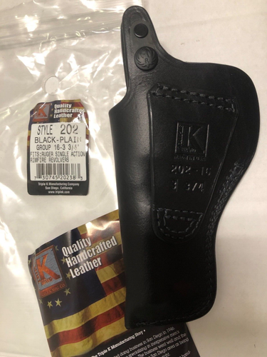 TRIPLE K #202 LEATHER HOLSTER FITS RUGER SINGLE ACTION RIMFIRE REVOLVERS 3 3/4" | eBay