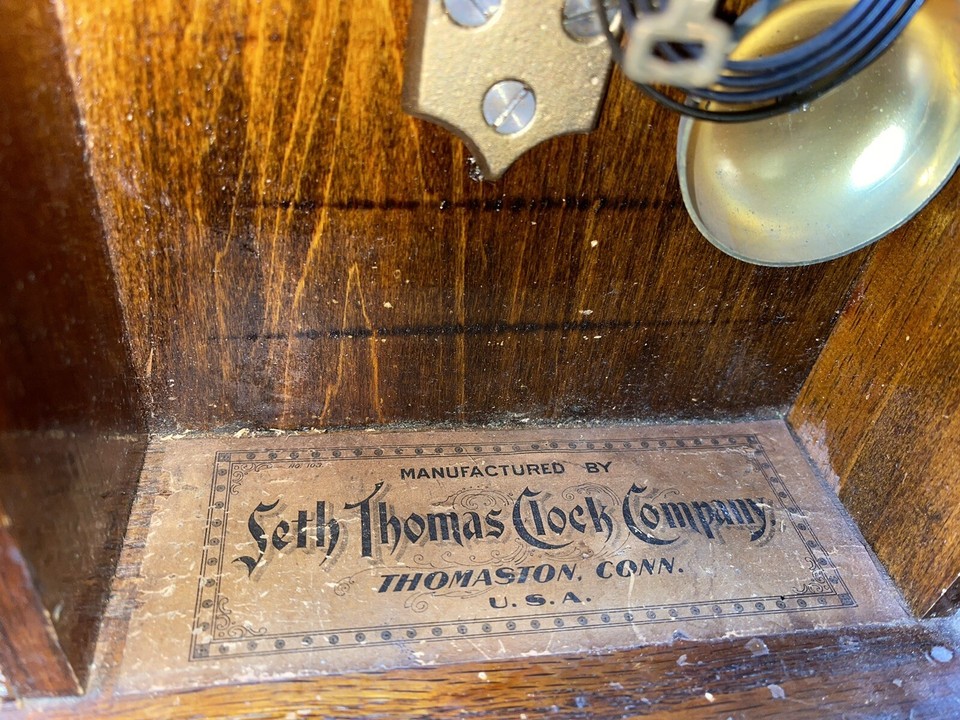 Antique Seth Thomas Oak Gingerbread/Kitchen Alarm Shelf Mantel Clock ...