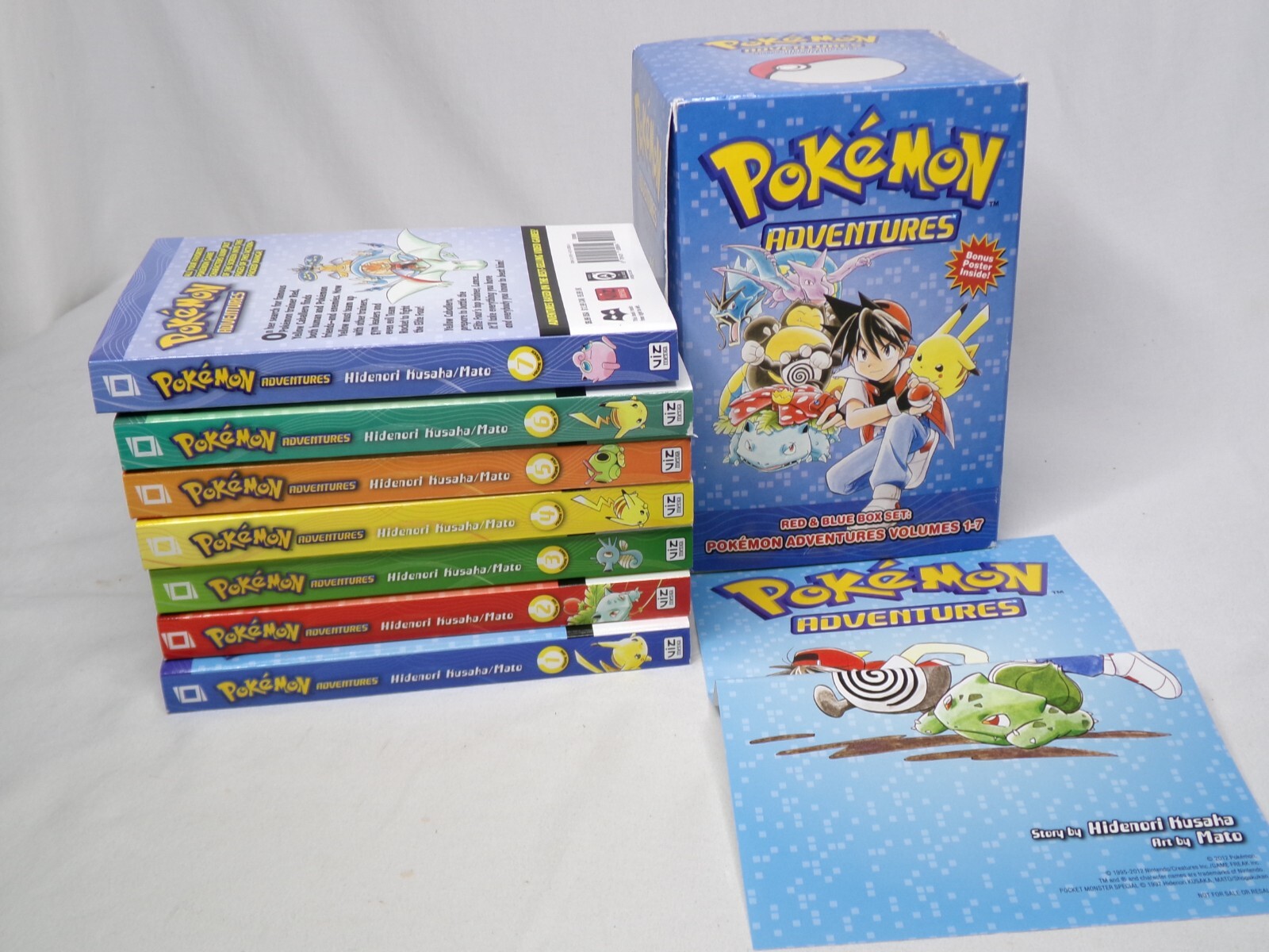 Pokemon Adventures Graphic Novel Box Set Red & Blue Volumes 1-7 Manga ...