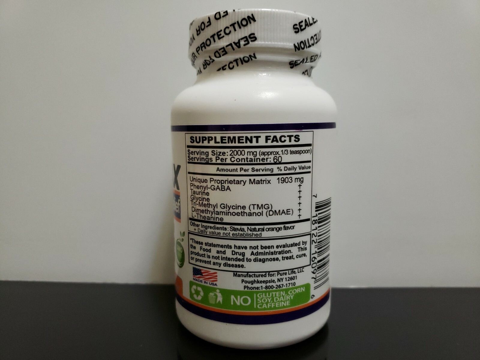 CHOOSE ONE: Purelife GABA MAX Maximum Stress Relief 60 OR 120 Grams | eBay