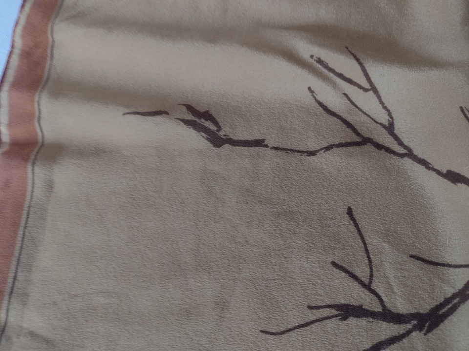 Vintage Scarves By Vera Trees/Forest - 30" x 32" Handrolled Pure Silk ...