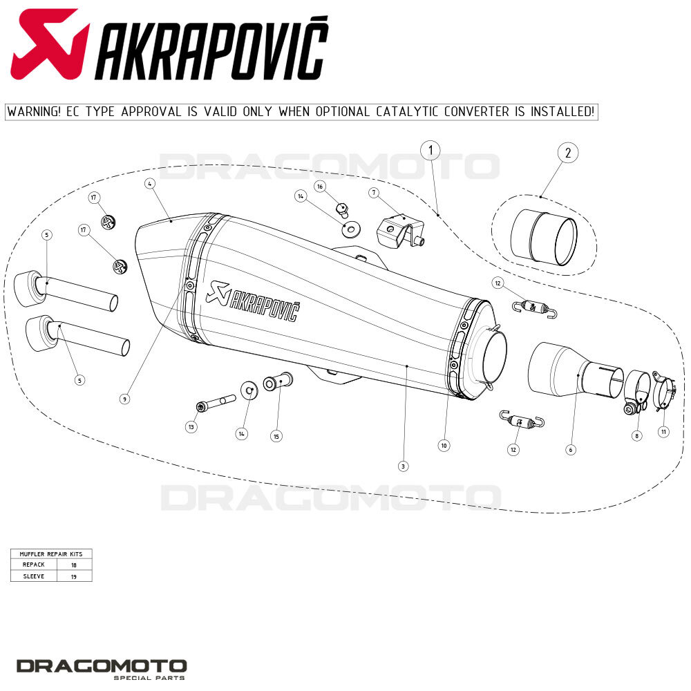 PIAGGIO BEVERLY 400 / 500 MP3 2008-2013 Pot échappement AKRAPOVIC Noir ...