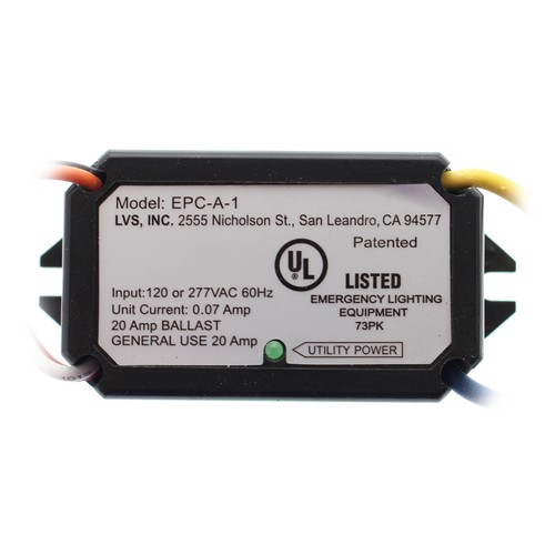 LVS CONTROLS EPC-A-1 EMERGENCY LIGHTING POWER TRANSFER CONTROL UNIT ...