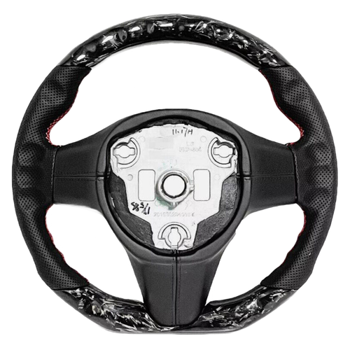 Forged Carbon Fiber Steering Wheel Red Stitching Fit For 2018-2021 ...
