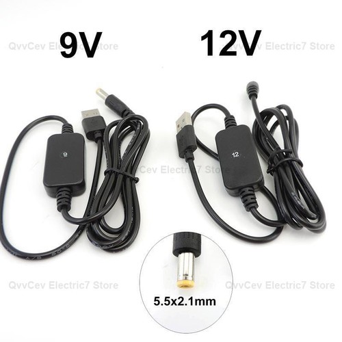 Step Up Cable Module USB Power Boost Line 5v to 9v 12v Adapters 5.5*2 ...