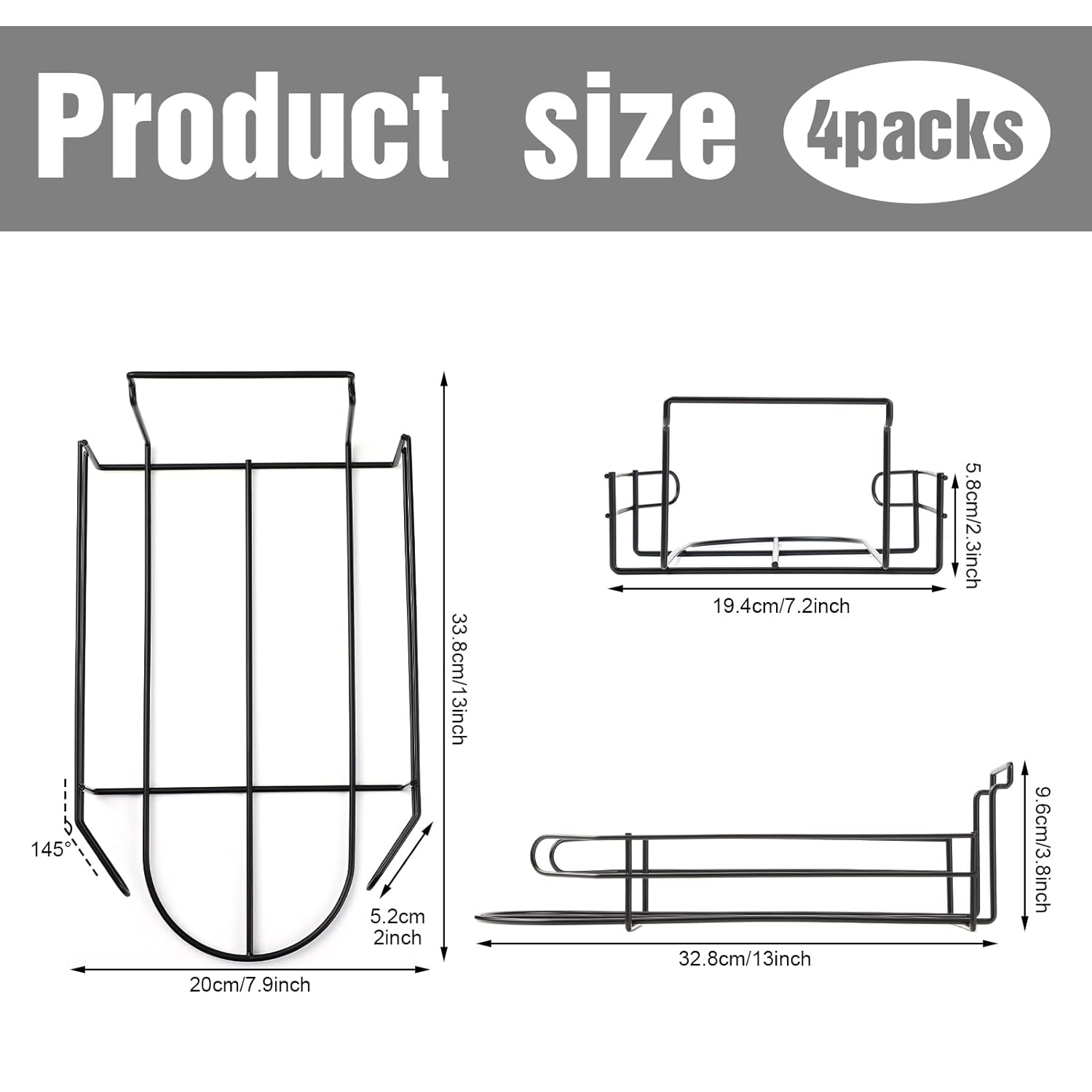 4 Pcs Wire Hat Display for Slat Wall Baseball Hat Display Rack Retail ...