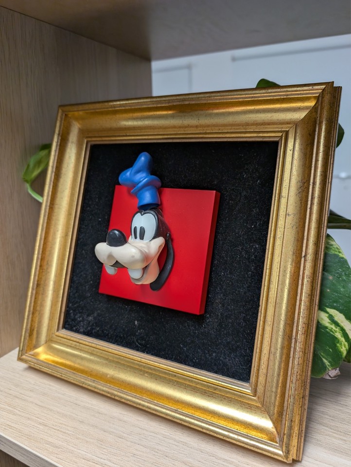 Goofy 3D Face In A Golden Frame - Disney Jie Gantofa Sweden - Vintage ...