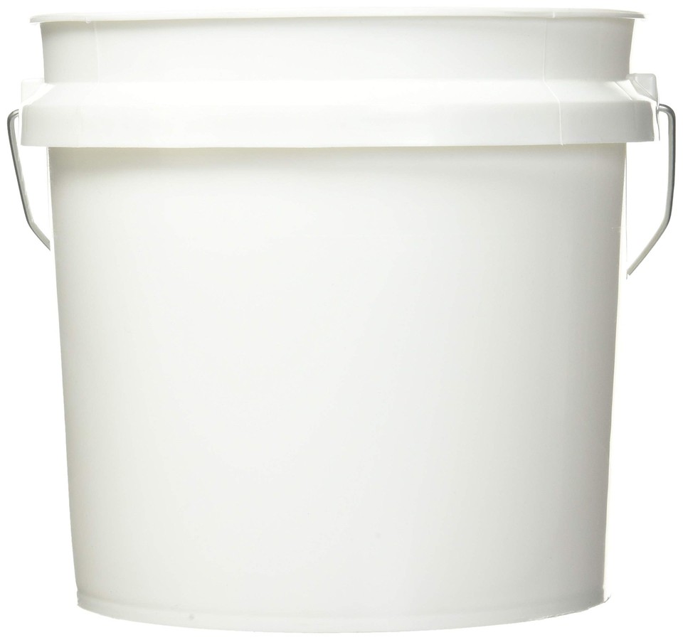 Leaktite 744456 1-Gallon White Plastic Pail Paint Pail/Container ...