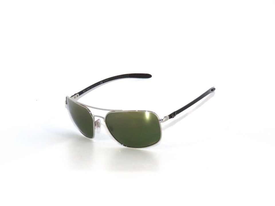 Ray Ban RB8322CH 003/6O Silver Green Mirror Chromance Polarized 8322 ...