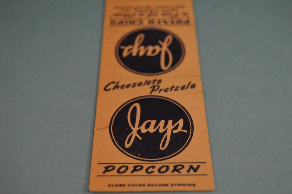 JAYS POPCORN POTATO CHIPS FS Matchcover ADDITIONAL MATCH COVERS = FREE ...