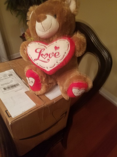 2015 Dan Dee Collectors Choice Sweetheart Teddy Bear Gray 20" I Love ...