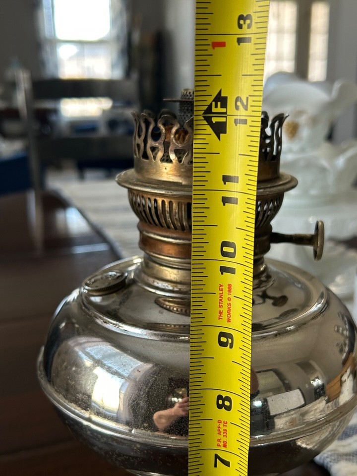 Antique Original Rayo Center Draft Kerosene Oil Lamp with Flame ...