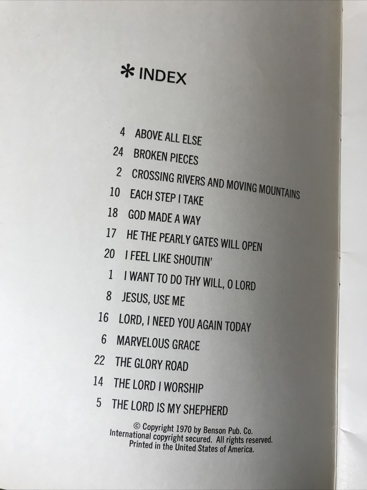 Sweden's Gospel Singers Kjell Rolf Samuelson Tour The USA Songbook Sheet Music | eBay Australia