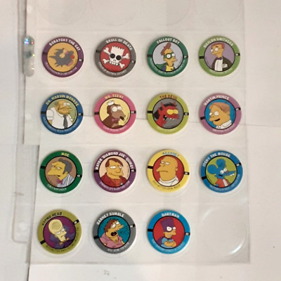 LOT OF 15 VINTAGE POGS THE SIMPSONS BONGO SKYCAPS | eBay