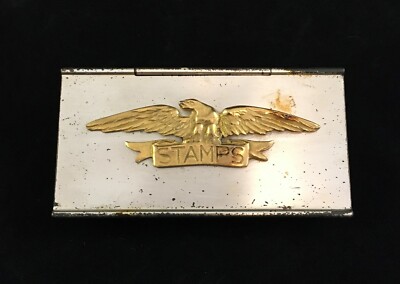 Vintage Napier Postage Stamp Case Holder With Golden Eagle Emblem | eBay
