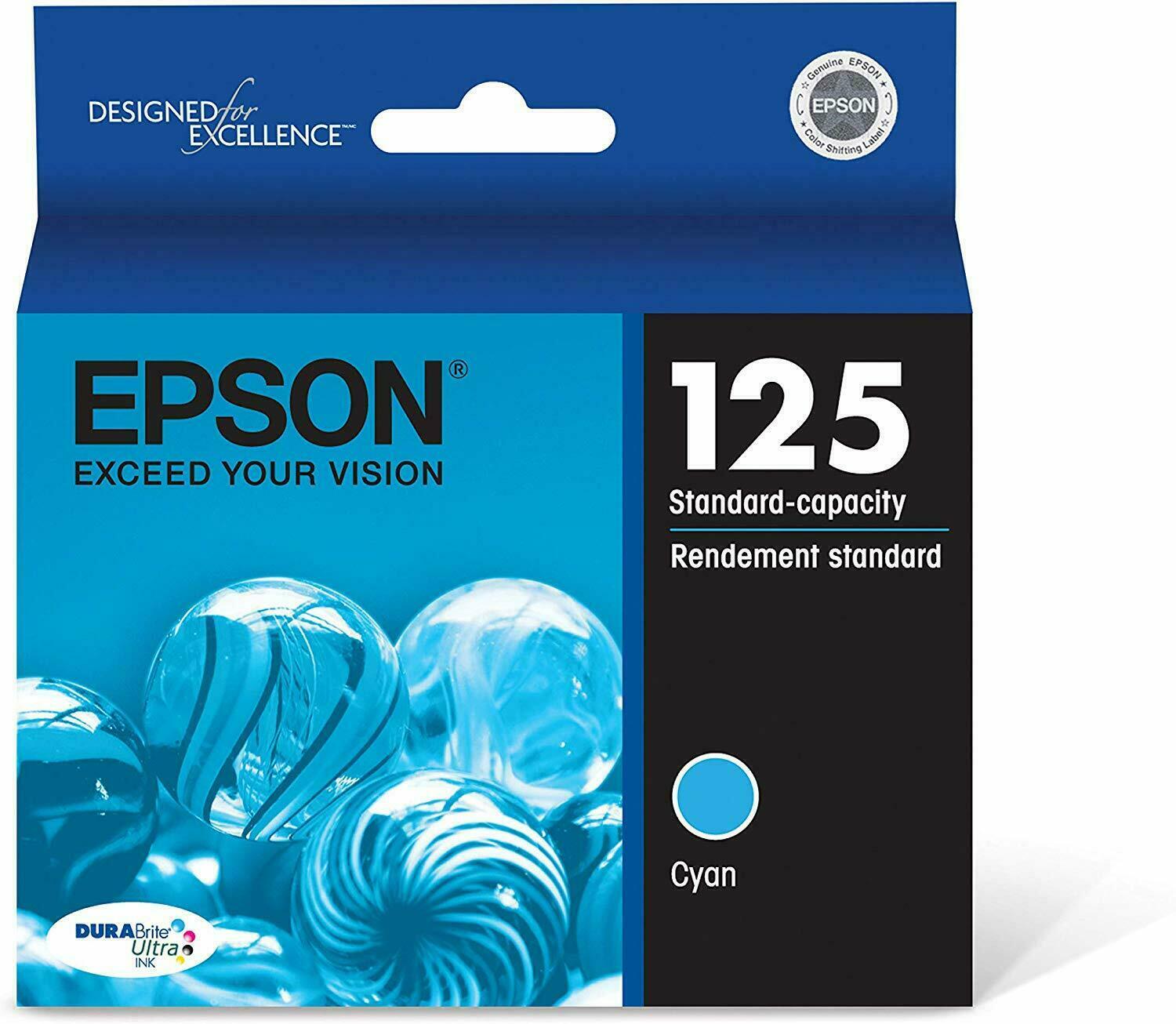 Epson 125 T125220 cayan blue ink = printer Stylus NX125 NX127 NX130 ...