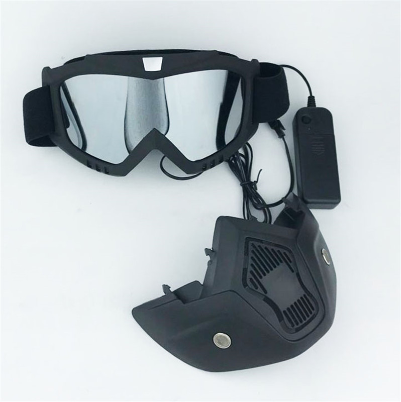 LED Luminous Half Face Mask DJ Cosplay Helmet Halloween Party Props ...