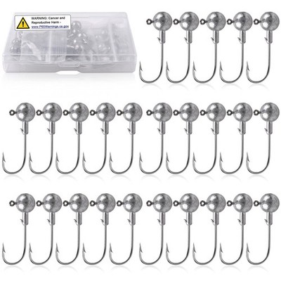 Crappie Jig Heads for Fishing Round Ball Head Jig Fishing Hooks ...