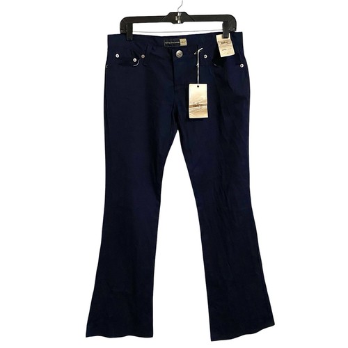 Hot & The Gang USA Pants Womens Jrs 11 Navy Blue Khaki Stretch Low Rise ...