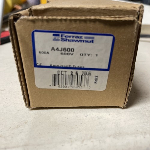 Ferraz Shawmut A4J600N A4J600 Fuse A4J 600 Amp-Trap Class J 600 Amp for ...