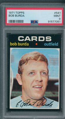 1971 Topps #541 Bob Burda PSA MINT 9 *7051 | eBay